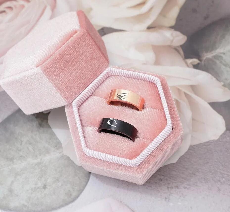 Pinky Promise Rings Friendship, Custom Matching Couple Rings, Pinky Sw