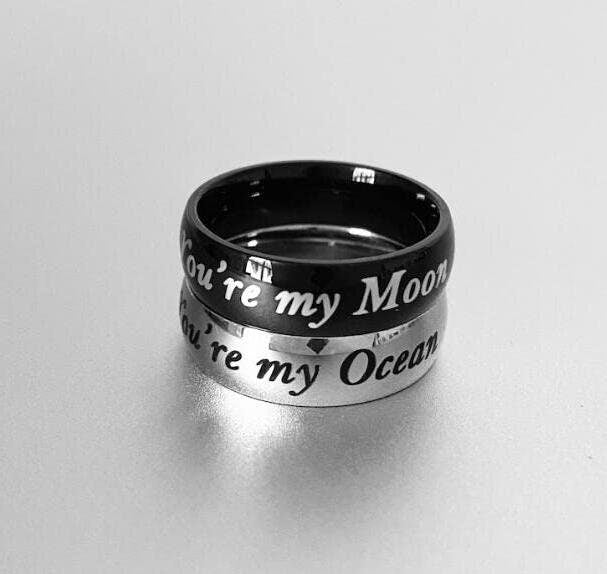 Tui and La Couple Ring, Yin Yang Koi Fish, Tui La, Avatar Moon Spirit,